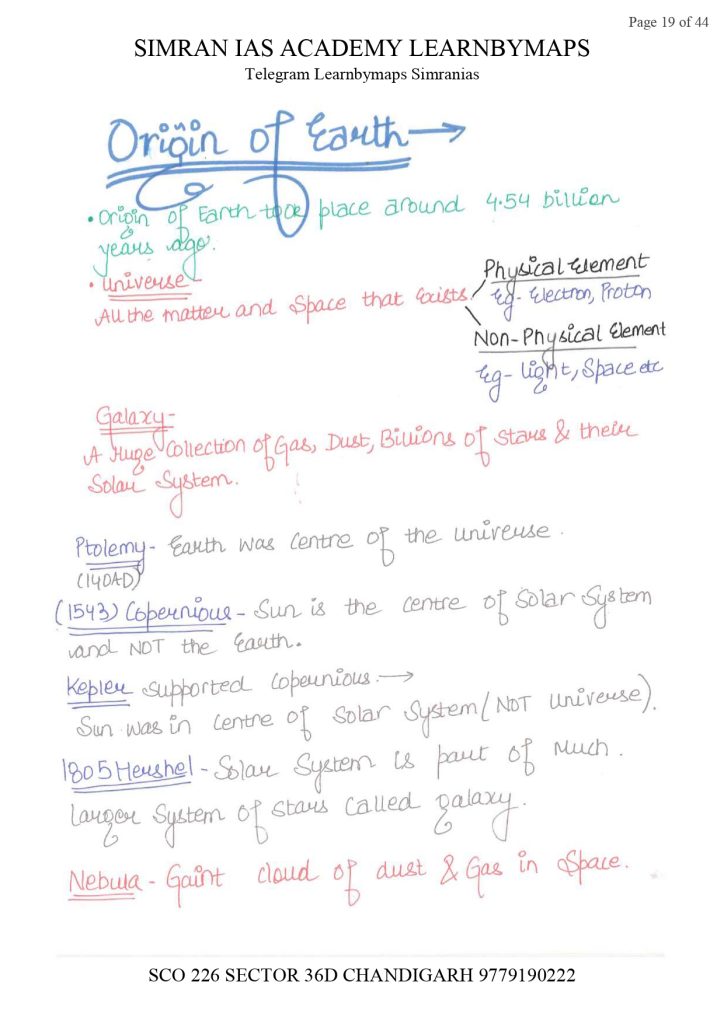 Geography Mind Map for UPSC IAS PDF - Simran IAS Academy