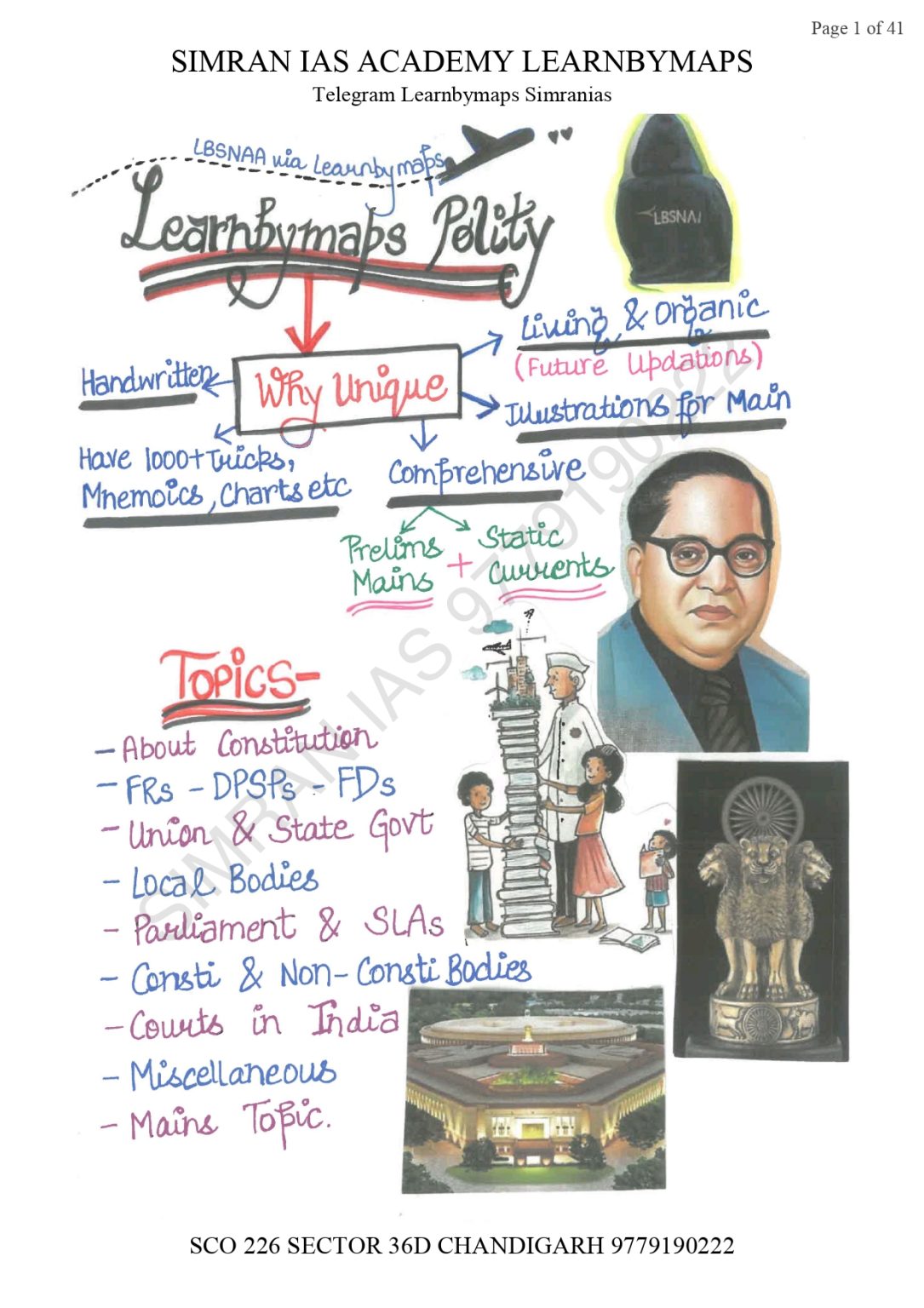 Polity Mind Map for UPSC IAS pdf - Simran IAS Academy