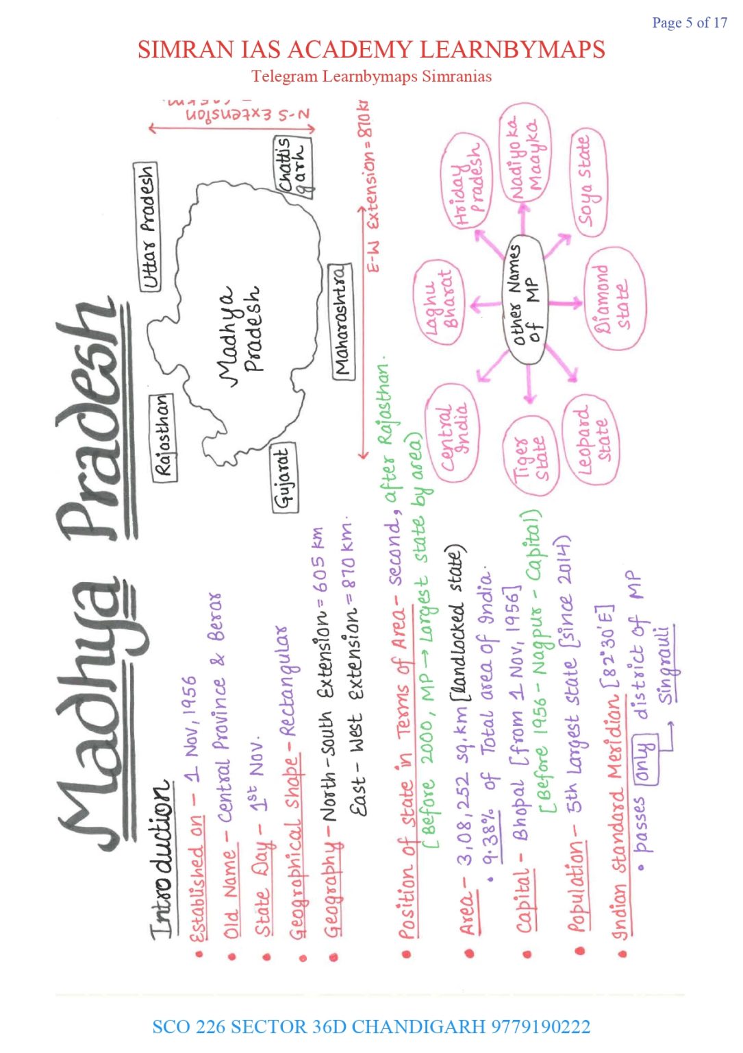 Learnbymaps Madhya Pradesh GK - Simran IAS Academy